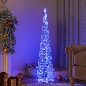 Akrylový dekorativní světelný LED kužel modrý 120 cm - Default Title