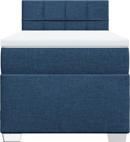 Box spring postel s matrací modrá 90x200 cm textil 3285777