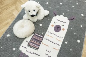 Dětský koberec Lima C261A Lama světle šedý / krémový