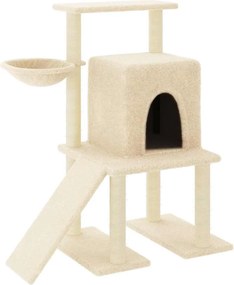 Škrabadlo pro kočky se sisalovými sloupky krémové 96,5 cm 172076