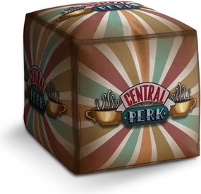 Sablio Taburet Cube Seriál přátelé CENTRAL PERK Abstrakce - 50x50x50 cm
