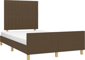 Rám postele bez matrace tmavě hnědá 120 x 200 cm textil 3125206