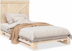 Rám postele s čelem 100 x 200 cm masivní borové dřevo 3281551