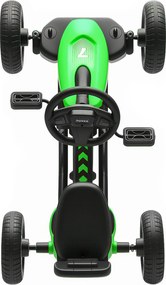 AIYAPLAY šlapací gokart pro děti, dětský karting od 2 do 5 let s tichými EVA koly, jízda vpřed a vzad, zelená