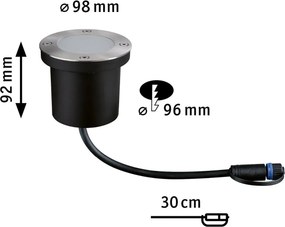 P 94716 Plug & Shine LED zemní svítidlo Floor samostatné svítidlo neláká hmyz IP67 2200K 4,5W antracit - PAULMANN