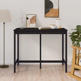 vidaXL Barový stolek 140 x 80 x 110 cm masivní borové dřevo [822161] Barva: Černá