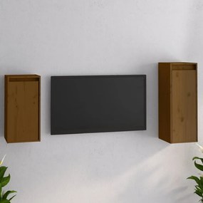 vidaXL TV skříňky 2 ks masivní borové dřevo [3100155] Barva: Bílá