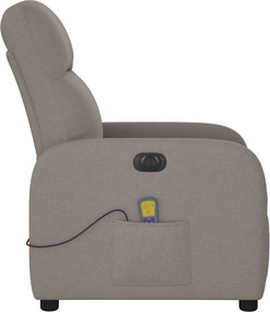 Elektrické masážní polohovací křeslo taupe textil 3302969