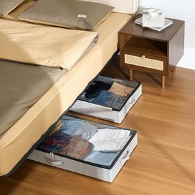 Úložný prostor pod postel s průhledným víkem, 850 × 430 × 120 mm VEVOR