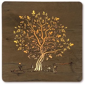 Li-Go "Ořešák" světelný obraz 230V 62x62cm provedení povrchu: dub