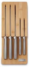 Sada nožů se stojanem 5 ks z nerezové oceli Elevate Bamboo – Joseph Joseph