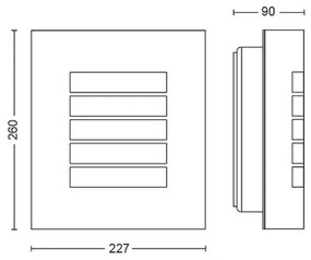 Philips 1747047PN - Venkovní nástěnné svítidlo 1xE27/60W/230V IP44 matný chrom