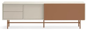 TV stolek v béžovo-cihlové barvě 180x56 cm Nube – Teulat