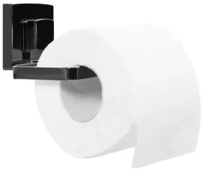 Ocelový nástěnný držák na toaletní papír 13x10x7cm černý
