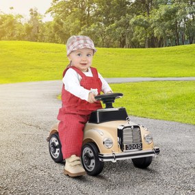 AIYAPLAY Posuvné dětské auto Mercedes Benz Design 300 S Design, béžová barva