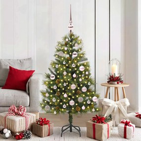 Umělý sklopný vánoční stromeček s kužely Zelená 150 cm 3395082