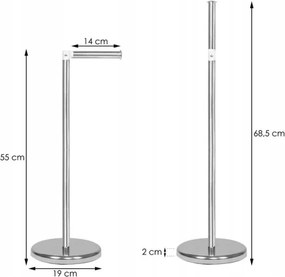 Držák se zásobníkem na toaletní papír SPRINGOS TS0001 chrom