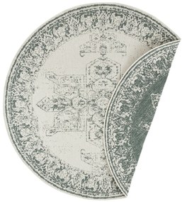 Hanse Home, Kusový koberec Twin Supreme 104139 Green/Cream kruh – na ven i na doma, 200x200 (průměr) kruh, zelená, chodba / předsíň