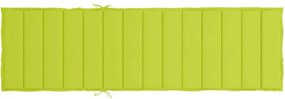 Poduška na lehátko jasně zelená 200 x 50 x 3 cm oxfordská látka 314199