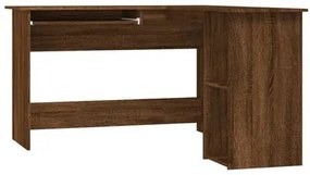 vidaXL Rohový psací stůl hnědý dub 120 x 140 x 75 cm kompozitní dřevo