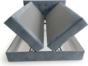 Čalouněná postel boxspring DIRELIS TRINITY 140x200 cm šedá Matrace: Matrace Bonell pružinová