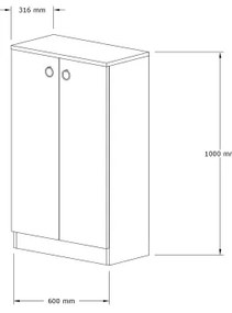 Botník DEFNE 100x60 cm béžová