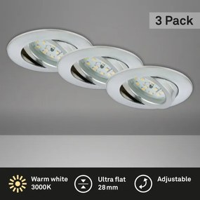 Briloner 7209-039 - SADA 3x LED Koup podhledové svítidlo ATTACH LED/5W/230V IP23