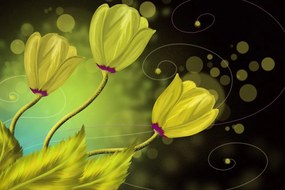 Obraz květiny ze zlata Varianta: 90x60