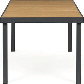 Zahradní stůl 190x90cm AZT-W1408 GREY, hliník, polywood, šedá