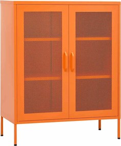 Úložná skříň oranžová 80 x 35 x 101,5 cm ocel 336174