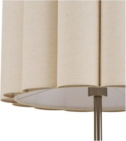 Béžová/ve stříbrné barvě lněná stojací lampa (výška 150 cm) Wattom – House Nordic