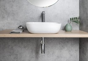 Aqualine keramické umyvadlo na desku 46 x 34 cm bílá 46341