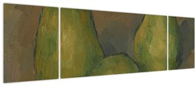 Obraz - Paul Cézanne, Three Pears, reprodukce (170x50 cm)