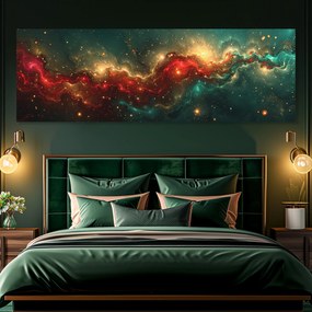 Obraz na plátně - Galaxie Rubeon FeelHappy.cz Velikost obrazu: 240 x 80 cm