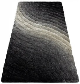 Moderní koberec FLIM 006 B1 shaggy, Vlny Strukturální šedá velikost 160x220 cm | krásné koberce cz
