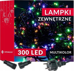 Vánoční Osvětlení Na Stromeček 300 Led Venkovní A Vnitřní Barevné Multi