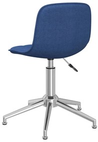 vidaXL 3086795 Marketos Swivel Dining Chairs 6 pcs Blue Fabric (334055x3)