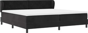 Postel s boxspringem s čelo Černá 200 x 200 cm samet 3340462