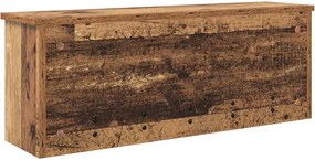 věšák, nástěnný, s dvířky, háčky, kompozitní dřevo, 30x80x20 cm, staré dřevo, Dekorino TK20260024