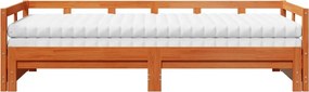 Válenda s přistýlkou a matracemi voskově hnědá 80x200 cm 3321040
