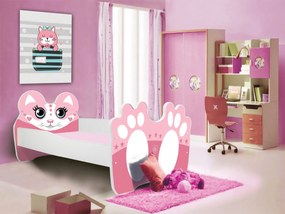 ADRK Postel BEAR PINK, CH-Bea-P-160-E038, 160x80 cm s matrací, růžová/bílá