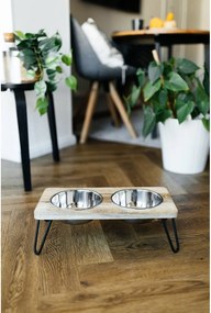 Dřevěný set misek s podstavcem pro psa Dog Fantasy – Plaček Pet Products