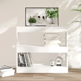 Knihovna / dělicí stěna bílá 80 x 30 x 72 cm - Default Title