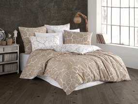 Povlečení bavlna 140x200, 70x90cm Misty beige Zapínání: nitěný knoflík