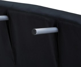 HOMCOM Rozkládací pohovka 2 v 1 s nastavitelným opěradlem 65L x 77W x 80H cm, snímatelný potah, polštáře, robustní a nerezavějící, polyester černá | …