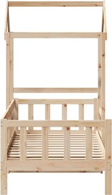 Válenda se střechou 80 x 200 cm masivní borové dřevo 3282212
