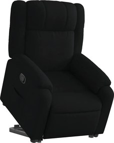 Zvedací polohovací křeslo černé textil 3205204