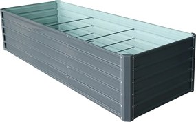 Vyvýšený zahradní záhon BestBerg VZ-1250A / 1250 l / 240 x 90 x 58 cm / šedá