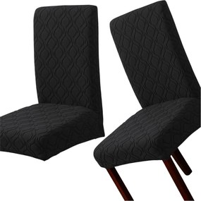 Camerazar Černý polyesterový potah na židli v minimalistickém stylu, dekorativní