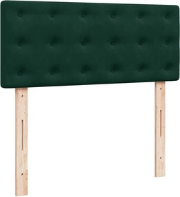 Box spring postel s matrací tmavě zelená 120 x 200 cm samet 3287725